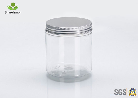 Clear 500ml Plastic Cream Jar Plastic Cosmetic Jar with Different Color Cap