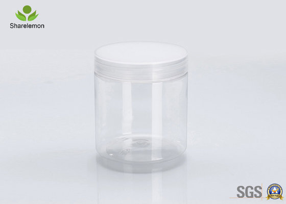 Clear 500ml Plastic Cream Jar Plastic Cosmetic Jar with Different Color Cap
