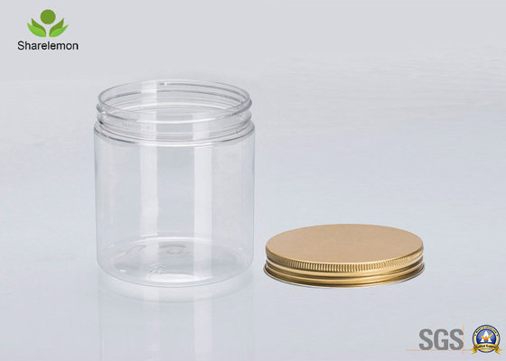 Clear 500ml Plastic Cream Jar Plastic Cosmetic Jar with Different Color Cap