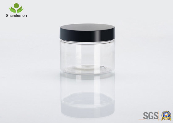 300ml Skin Care Plastic Cosmetic Jars with Screw Cap Transparent
