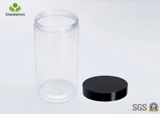 1000ML High Capacity clear plastic bottles With Lid for Bulk Memory , Food Packing