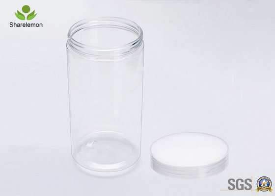 1000ML High Capacity clear plastic bottles With Lid for Bulk Memory , Food Packing