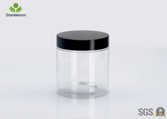 Transparent 450g Plastic Cream Jar Plastic Cosmetic Jar with Golden Lid