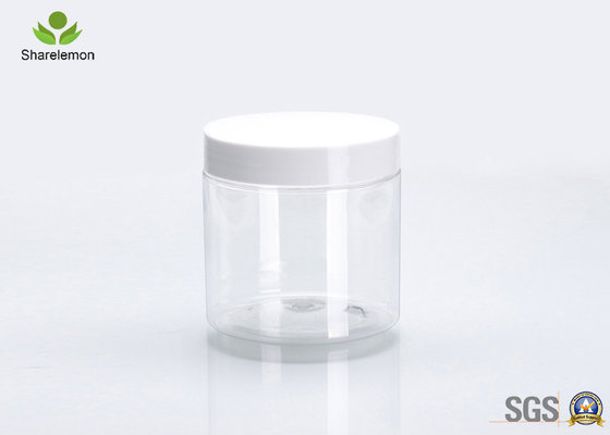 Transparent 450g Plastic Cream Jar Plastic Cosmetic Jar with Golden Lid