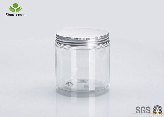 Transparent 450g Plastic Cream Jar Plastic Cosmetic Jar with Golden Lid