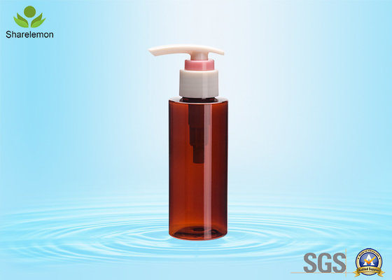 Amber Plastic Empty Cosmetic Bottles with Pump Sprayer or Screw Cap for Cosmetics 100ml