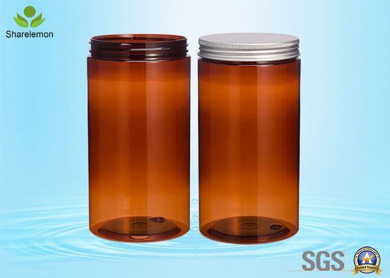 1000ml Dark Brown Plastic Empty Cream Jars for Dry Pepper Packing Echo Friendly