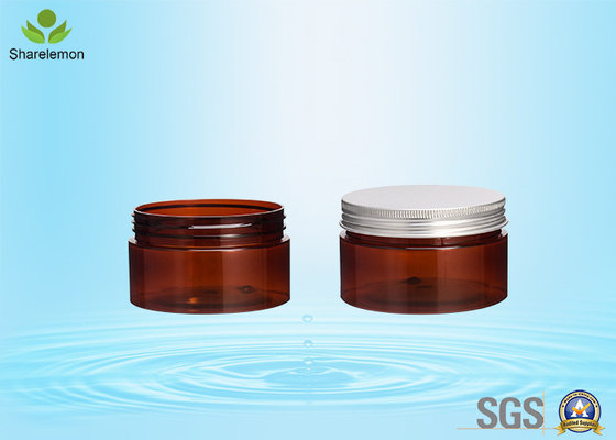 200 Ml Amber Color Plastic Cosmetic Jars for Face Night Cream Packing