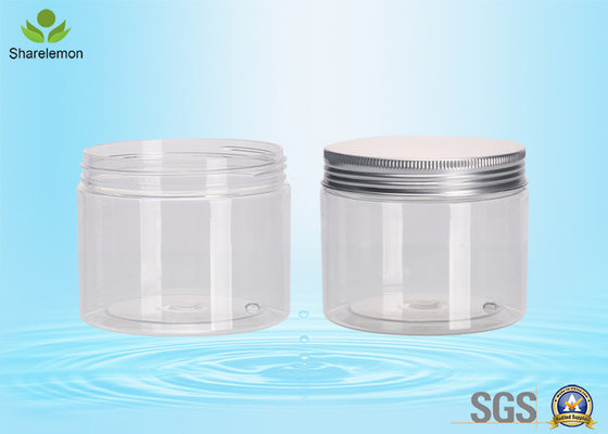 300ml Transparent Plastic Cosmetic Containers / Jars for Hair Moisturizing Cream Packing