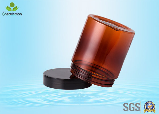250ml Amber Color Plastic Cosmetic Jars with Cap for Moisturizing Cream Packing