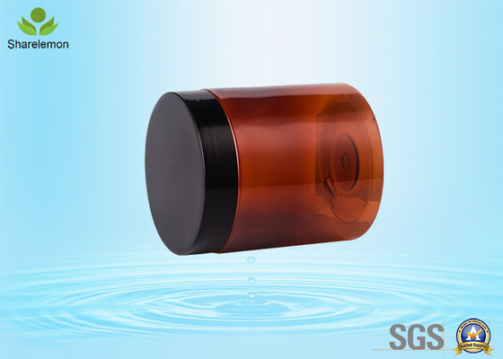 250ml Amber Color Plastic Cosmetic Jars with Cap for Moisturizing Cream Packing
