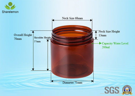 200ml PET Plastic Cosmetic Jars for Sleeping Mask Cream / empty cosmetic containers