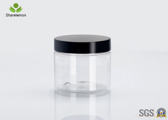 350ml Transparent Plastic Cream Jars , Travel Cosmetics Creams Gels