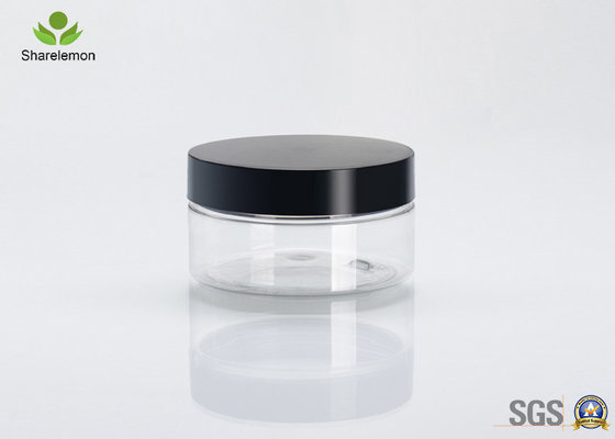 150ml Pet Plastic Round Jars with Aluminum Lids , Empty Cosmetic Jars And Containers