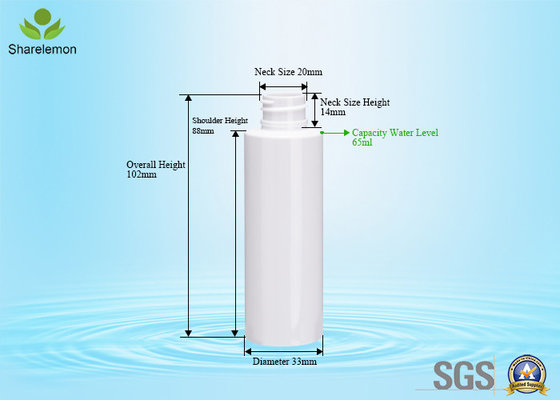 65ML Flat Shoulder Liquid Plastic Bottle, Small Perfume Mist Spray Bottle