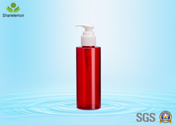 150ml Red Plastic Cosmetic Bottles with Pump Sprayer for Makeup