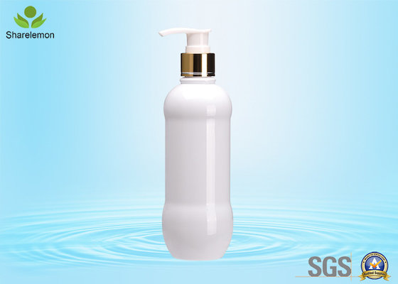 Customized 300ml White Shampoo Pump Bottle , Plastic Pump Spray Bottle