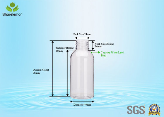 80ml Transparent Cosmetic Fine Mist Spray Bottles For Olive Oil