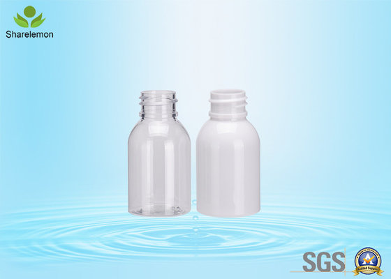 30ml Mini Clear Plastic Cosmetic Bottles with Black Screw Cap for Face Lotion