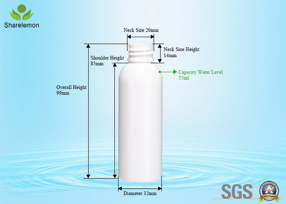 Transparent 55ml Pet Plastic Empty  Cosmetic Bottles for Perfume Packaging