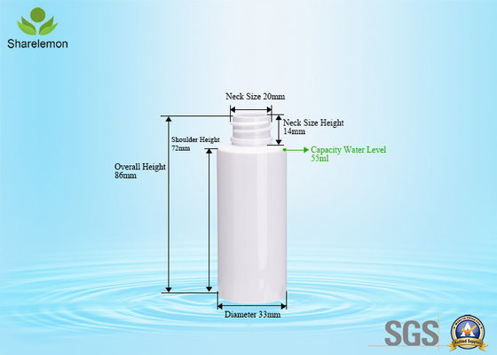 55ml Pet Material Plastic Cosmetic Bottle for Cosmetic Cream Packing