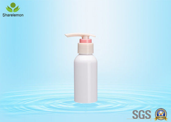 Plastic Cylinder Bottles Plastic Cosmetic Bottles with Lotion Pump 80ml White