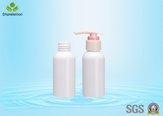 Plastic Cylinder Bottles Plastic Cosmetic Bottles with Lotion Pump 80ml White