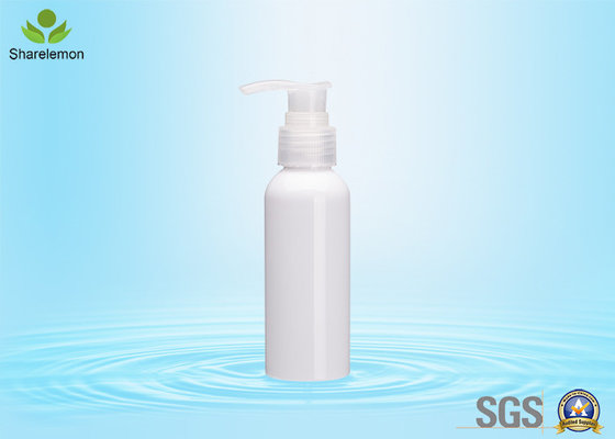 100ml White Plastic Cylinder Bottles with Pump for Cosmetic Packing