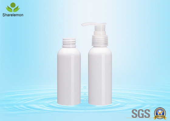100ml White Plastic Cylinder Bottles with Pump for Cosmetic Packing