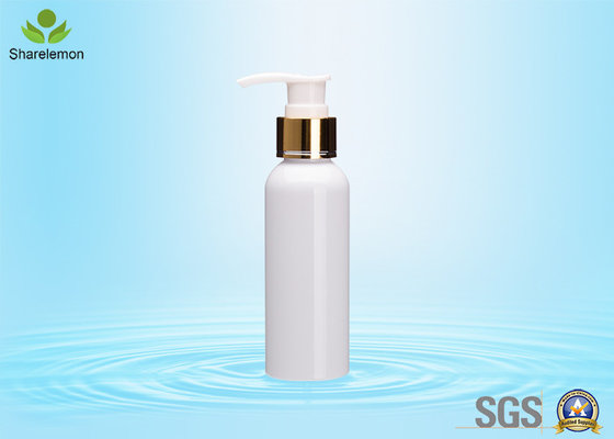 105ml White Plastic Cylinder Bottles with Sliver Screw Cap for Cosmetic