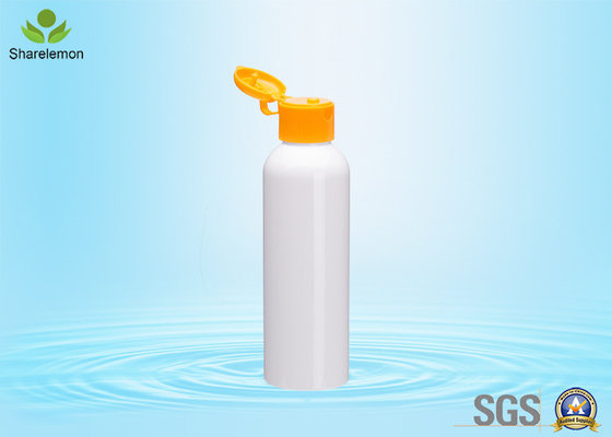120ml Plastic Cosmetic Bottles Plastic Cylinder Bottles with Yellow Screw Cap