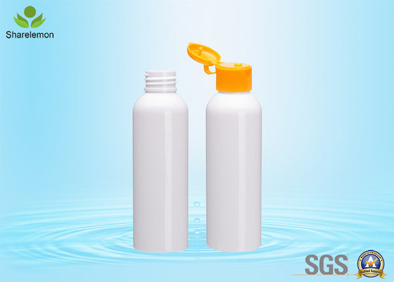 120ml Plastic Cosmetic Bottles Plastic Cylinder Bottles with Yellow Screw Cap