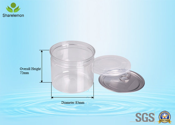 360ml Transparent Plastic Food Jars Plastic Food Storage Container with PET Material