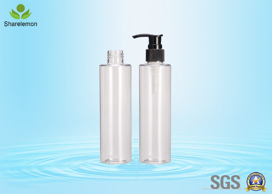 Flat Shape 180ml PET Plastic Cosmetic Packing Bottle With Custom Color