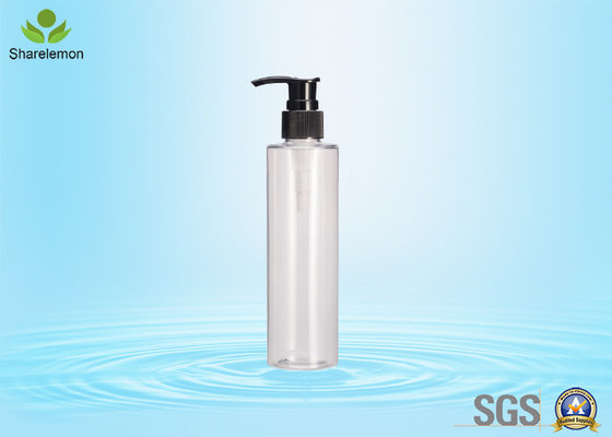 Flat Shape 180ml PET Plastic Cosmetic Packing Bottle With Custom Color