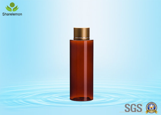 120ml Amber Empty Plastic Cosmetic Round Bottles with Pump or Cap