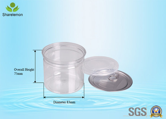 Transparent Pet Jar Plastic Food Jars with Lids for Dry Food Packing 370ml