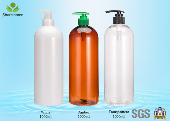 1000ml Amber New Arrival High Fashion Cylinder Plastic Huge Bottle