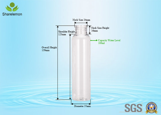 100ml Transparent Empty Cosmetic Bottles / Plastic Foam Bottle with Lotion Pump