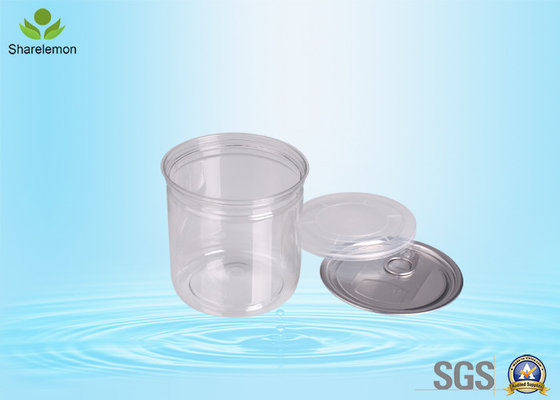 420ml Durable Clear Plastic Cylinder Jar Anti - Oil for Cookies