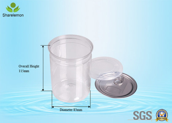 570ml Clear Large Plastic Food Containers Plastic Jar with Lids for Food Packing