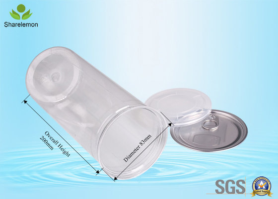 1030ml Transparent Plastic Food Jar for Dry Food Packing with Pop - Top Lid