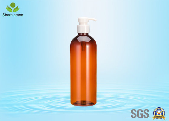 500ml Plastic Cylinder Amber Color Bottle for Lotion Panckaging