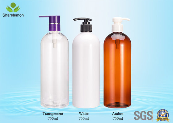 750ml Plastic Cylinder Bottles with Pump for Shampoo Pet Plastic Bottle