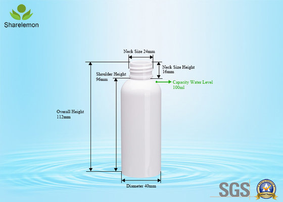 100ml huisdieren Plastic Lege Kosmetische Flessen met Tik Hoogste Kappen/Schroefdeksels