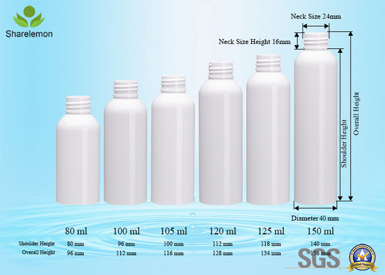 105ml White Plastic Empty Cosmetic Bottles for Essence Fluid Care