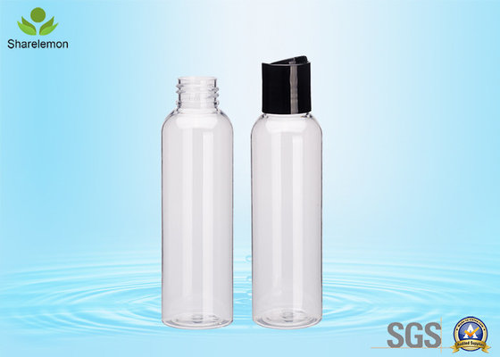 Clear Plastic Empty Cosmetic Bottles 125ml Cylinder Plastic Pump Bottles