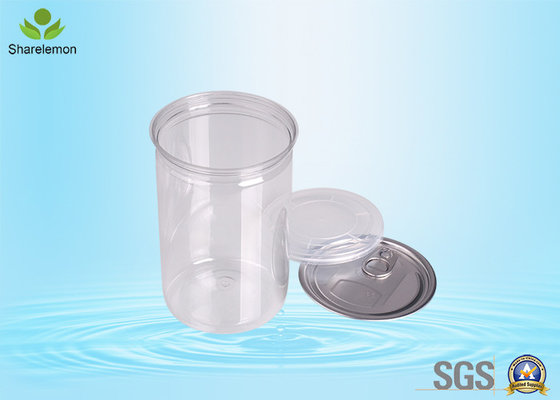 Food Grade 650ml Transparent PET Round Plastic Honey Jars for Food Package