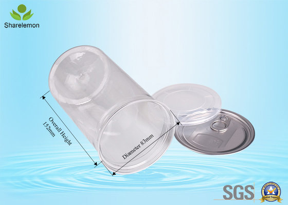 720ml Cylinder Wide Mouth Food Grade Jars Plastic Candy Jars with Lids