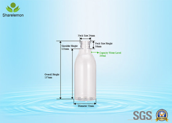 Eco Vriendschappelijk Schoonheidsmiddel die Plastic Roomflessen 200ml voor de Reizende Verpakking van de Lichaamswas verpakken